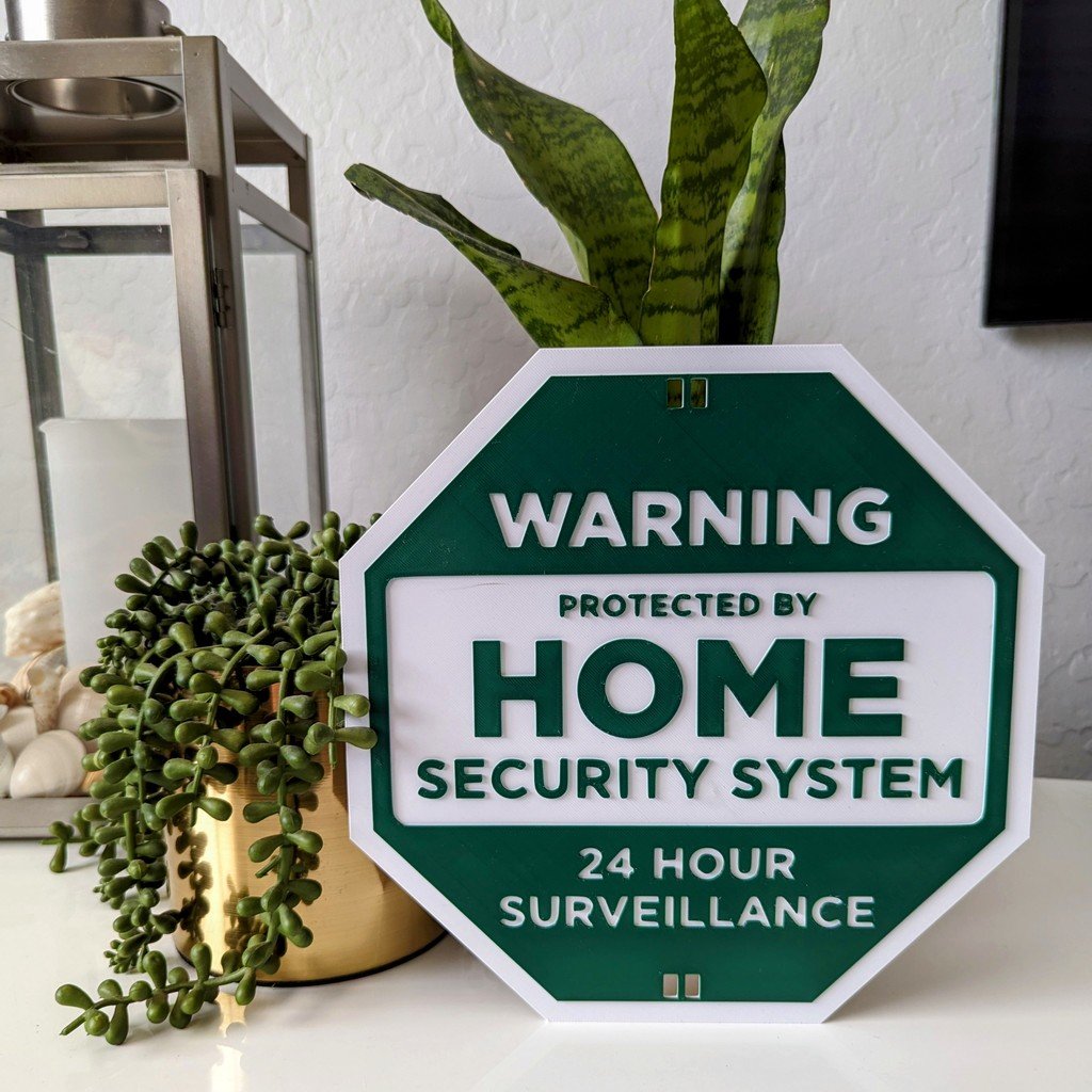 Warning Protected by Home Security System Yard Sign by ntalekt ...