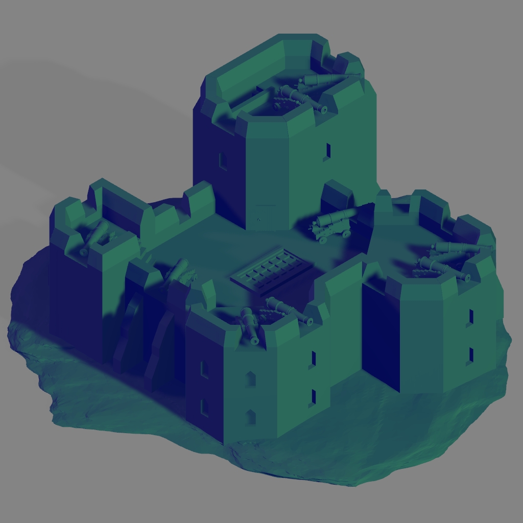 Mantic Armada Fortifications - Land & Sea Fort by TigerTone | Download ...