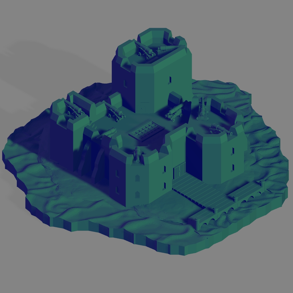 Mantic Armada Fortifications - Land & Sea Fort by TigerTone | Download ...