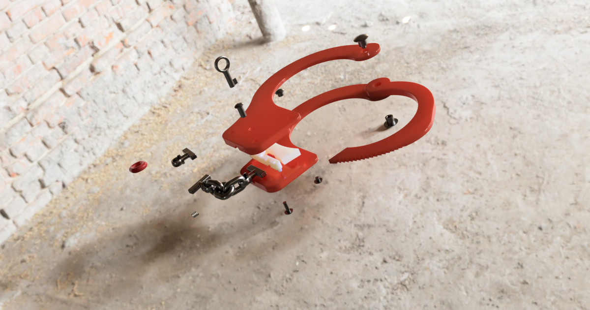 printable handcuffs by Paul C | Download free STL model | Printables.com