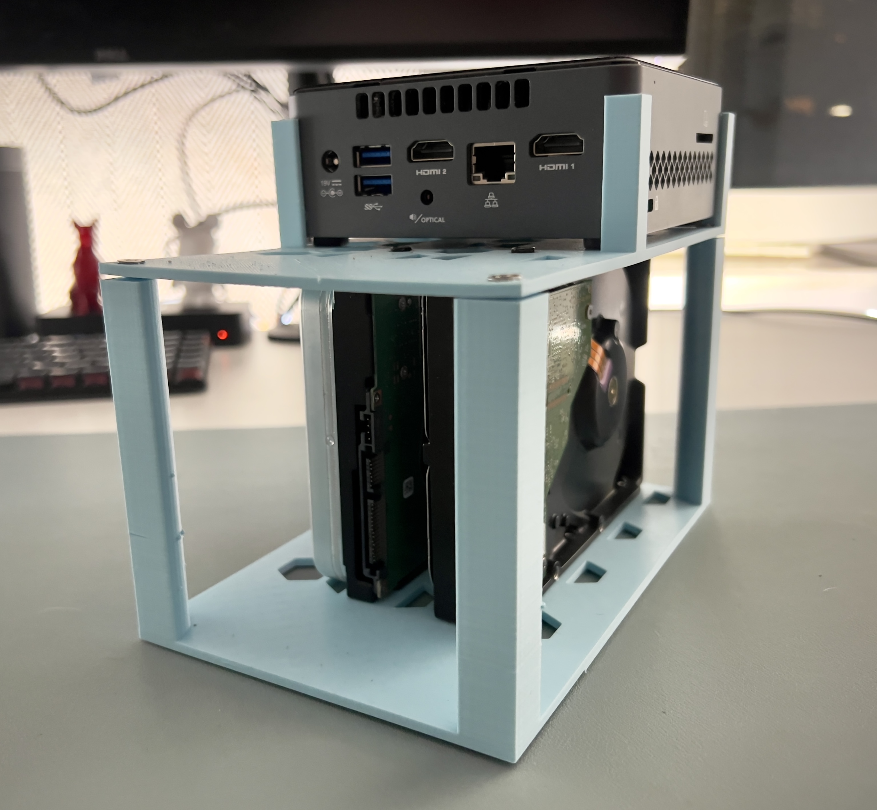 NUC7 (NUC7PJYH) + 2 HDD case by Fdrz | Download free STL model ...