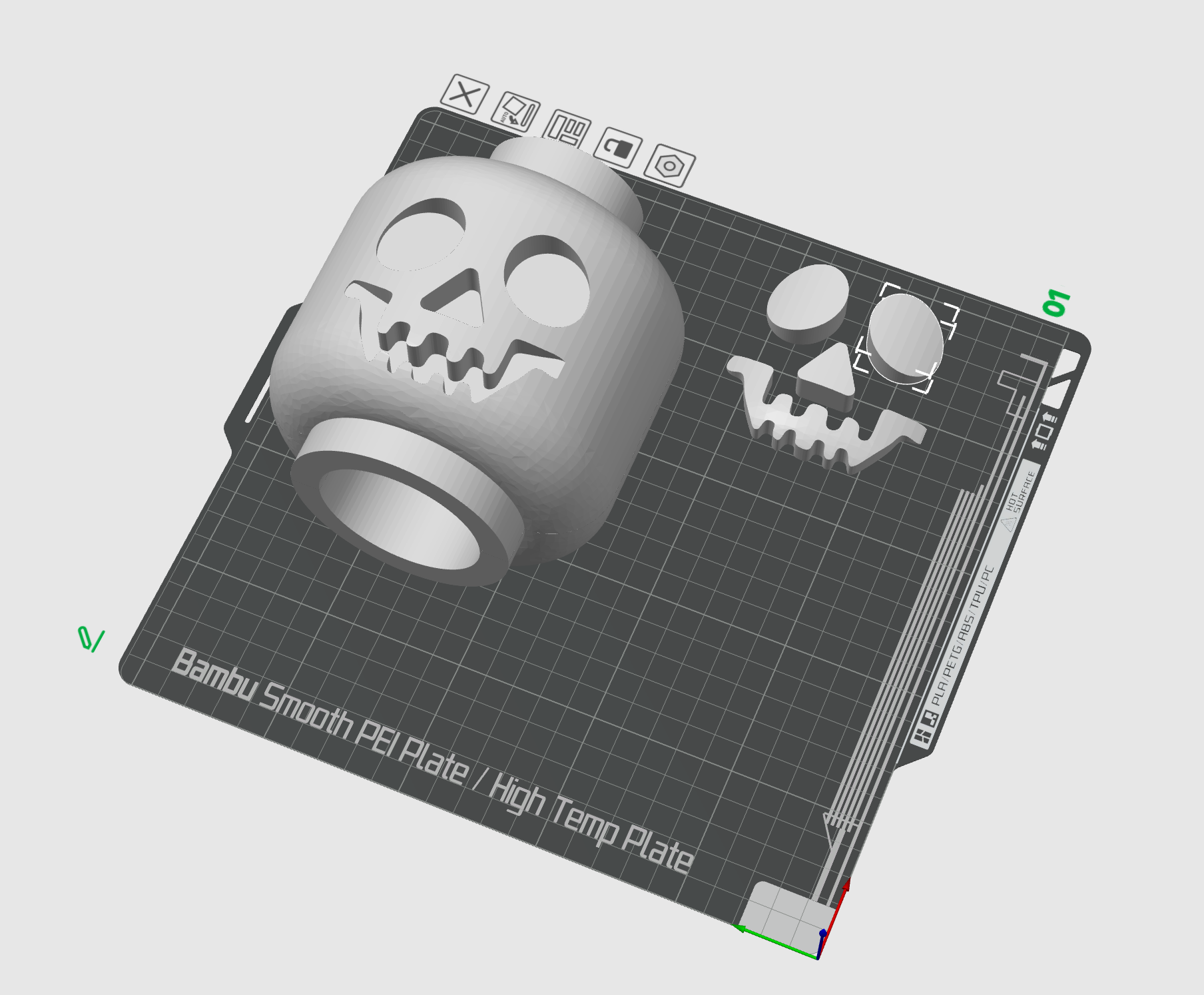 Easy Print Mega Lego Skeleton Skull by maxelman | Download free STL ...