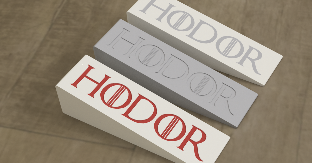 HODOR Door Stop (Game of Thrones) by Adam L | Download free STL model ...