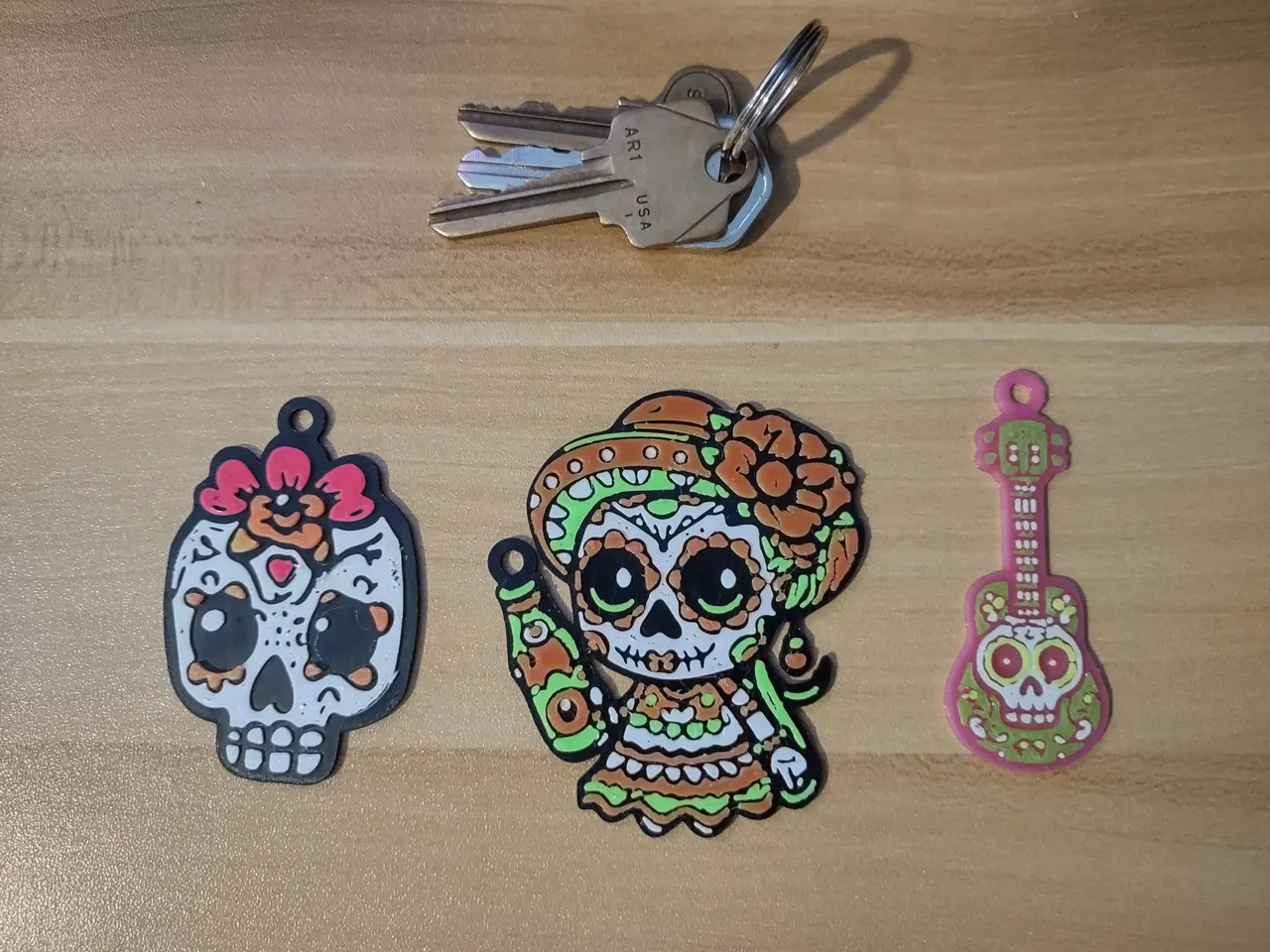 Dia de Muertos (Day of the Dead) Themed Keychains by Tony Ling ...
