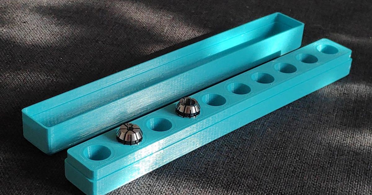 Parametric ER11 Collet Storage Box by quirxi | Download free STL model ...