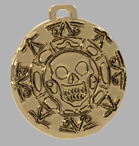 Keychain Pirates of the Caribbean Medallion Smoothed by FuméeBleue ...