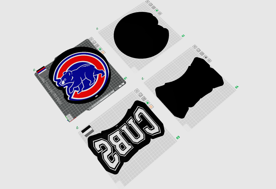 Chicago Cubs Lightbox LED Lamp by braga3dprint | Printables Store
