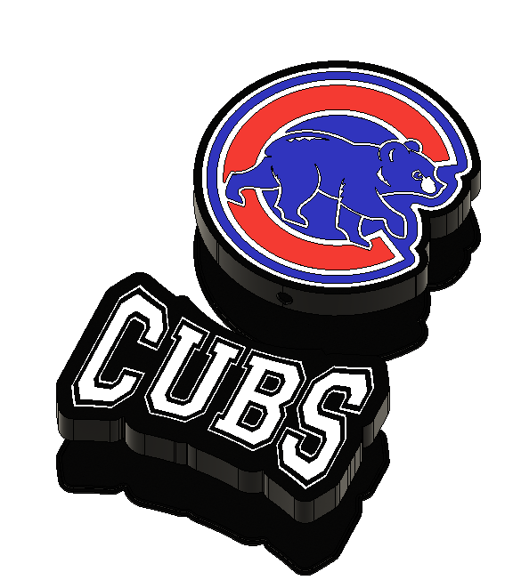 Chicago Cubs Lightbox LED Lamp by braga3dprint | Printables Store