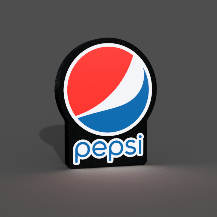 Pepsi Logo Lighbox LED Lamp by braga3dprint | Printables Store