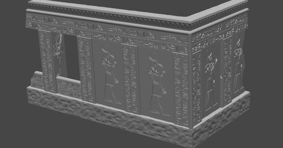 Egyptian temple ruins by Freshmeat | Download free STL model ...