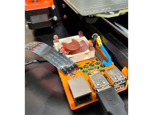 RPi 3B frame mounted case, super thin with PWM mounted cooling fan by ...