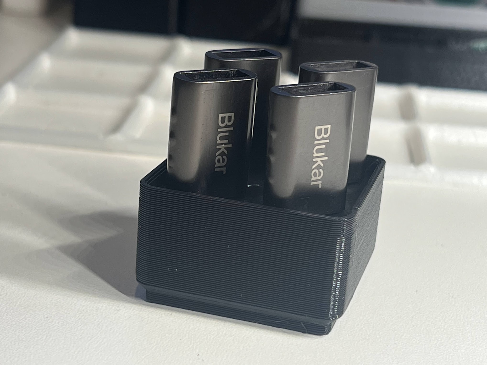 #Gridfinity 4x USB-C adapter holder 1x1x3 by Mat | Download free STL ...