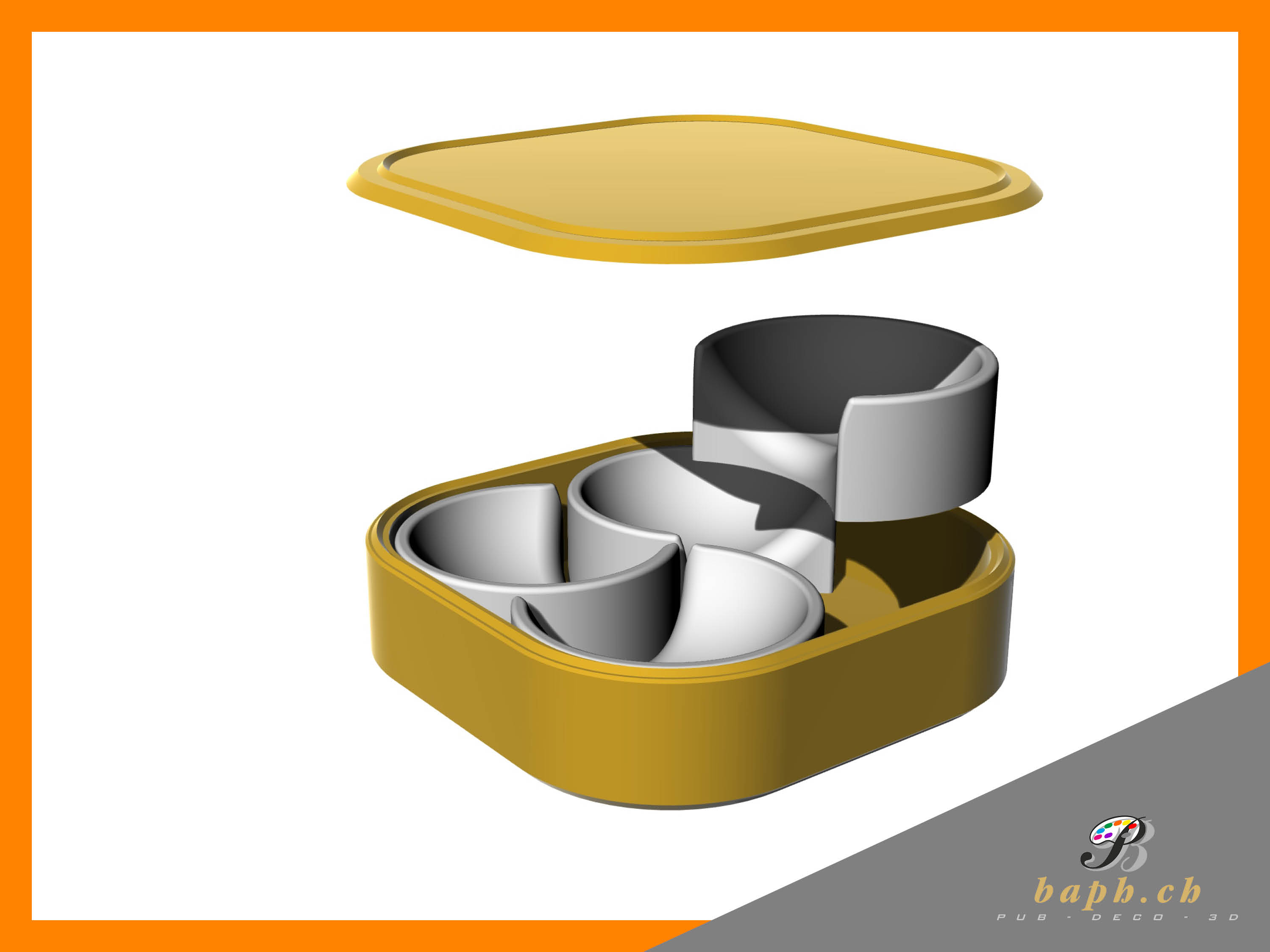 Chopstick Holder set with stackable box by baph | Download free STL ...