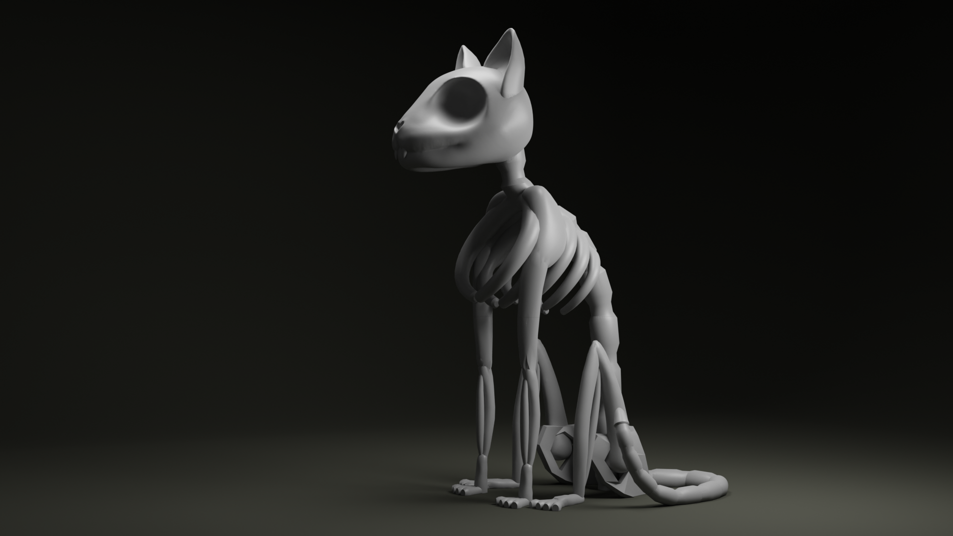 Stylized Cat Skeleton by FlameKitty | Download free STL model ...