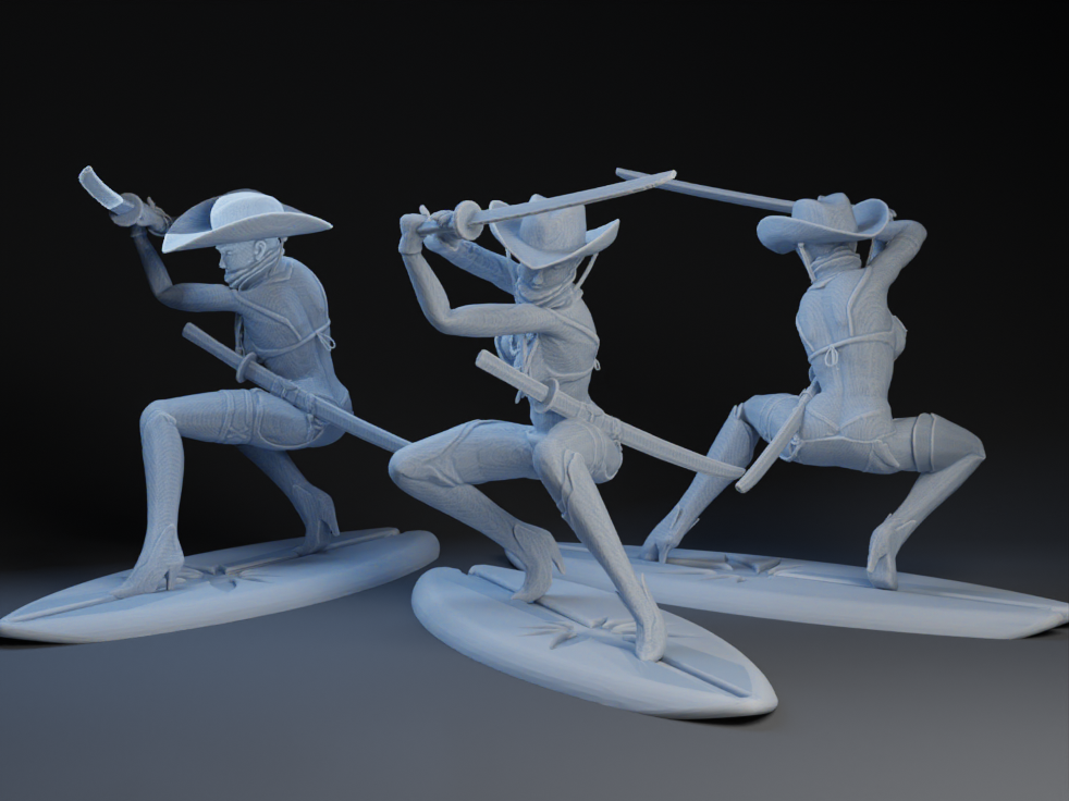 Bikini Ninja Cowgirl Surfer. by Peter Farell | Download free STL model ...