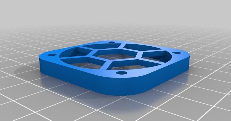 40mm Fan shroud. Tappable for 3m screws. hex window by Evan "Taco" Bell ...