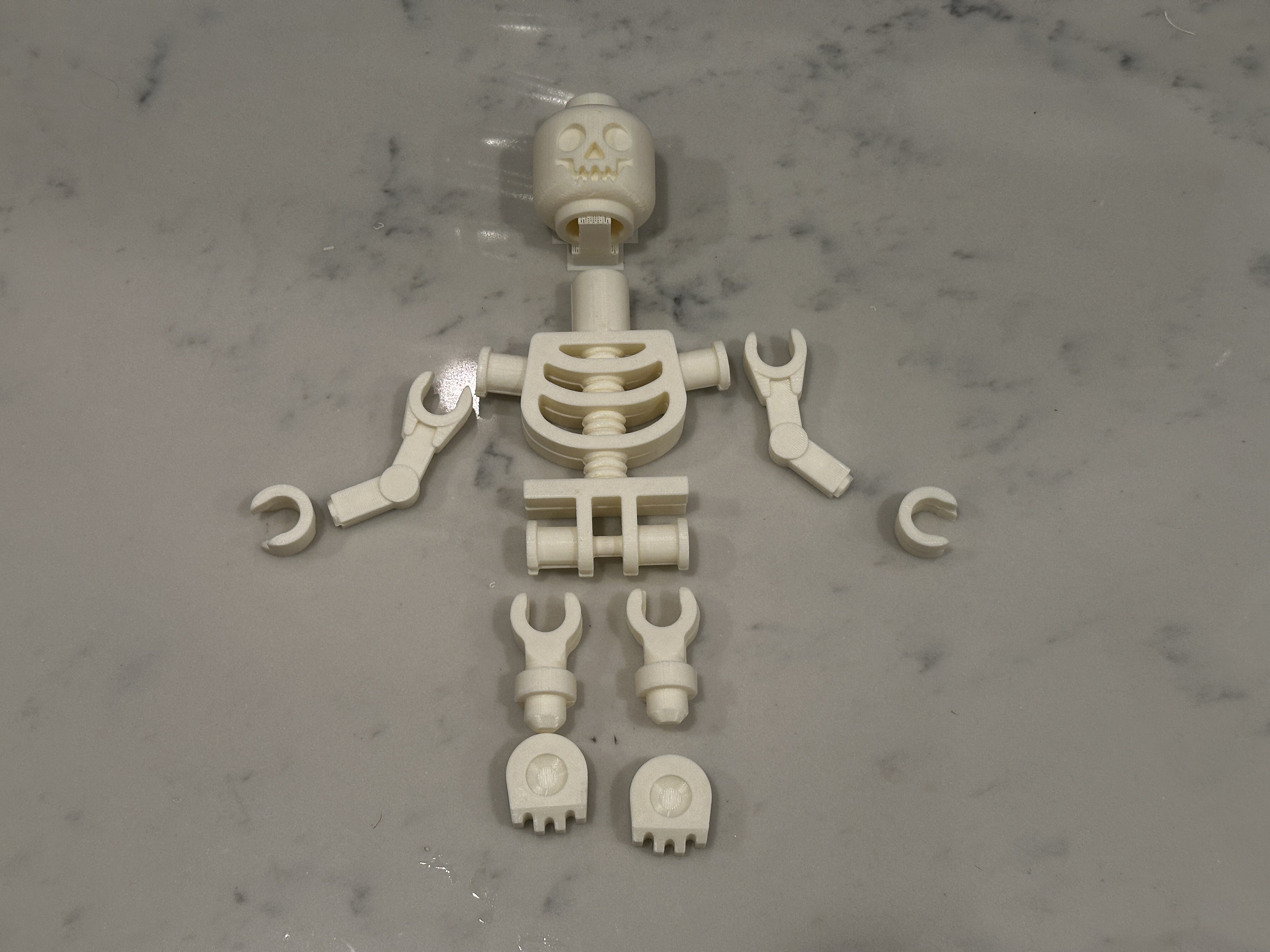 Single Plate Print LEGO Skeleton (4:1) - Improved by maxelman ...