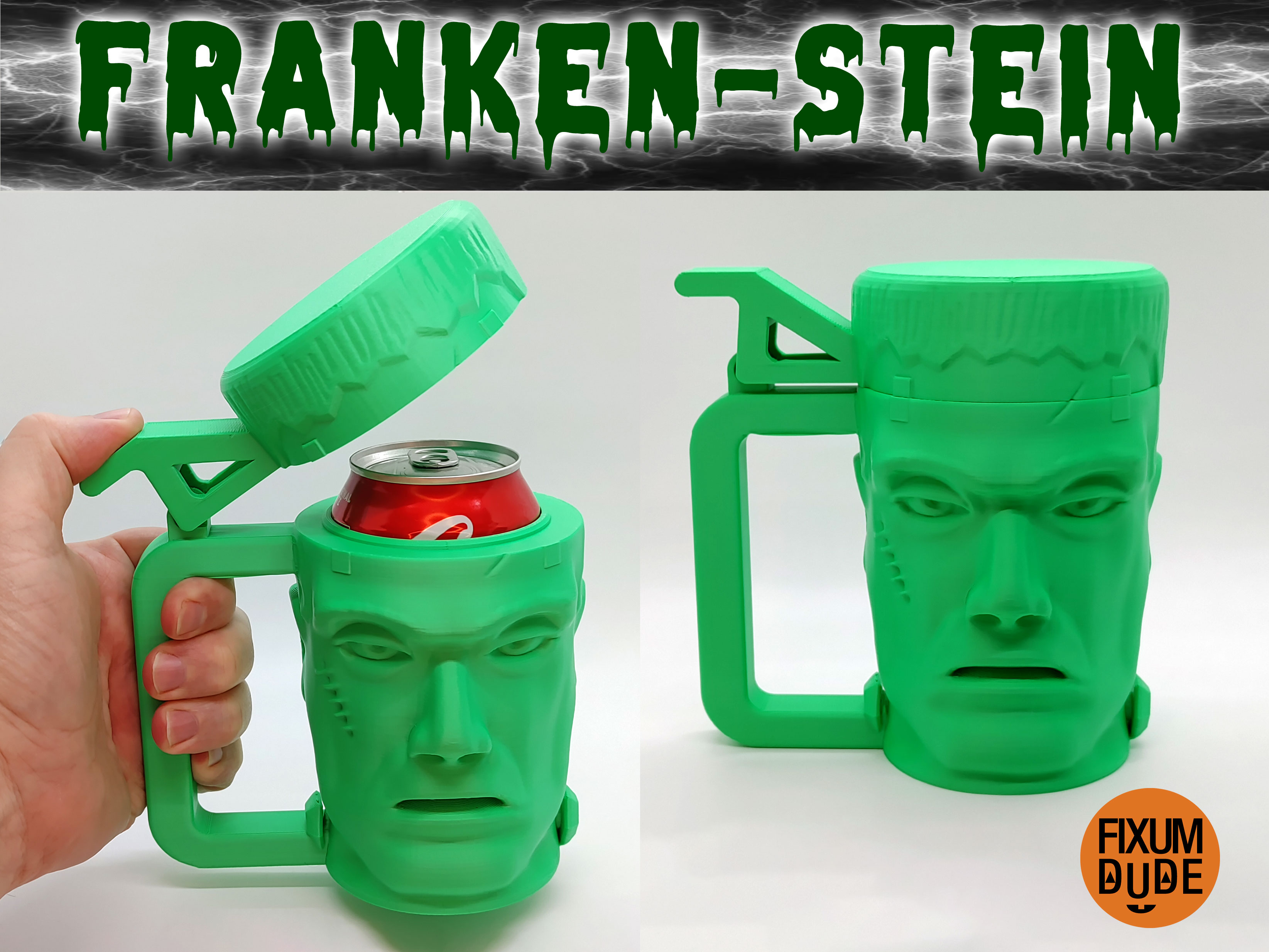 Franken-Stein Flip Top Can Coozie by fixumdude | Download free STL ...