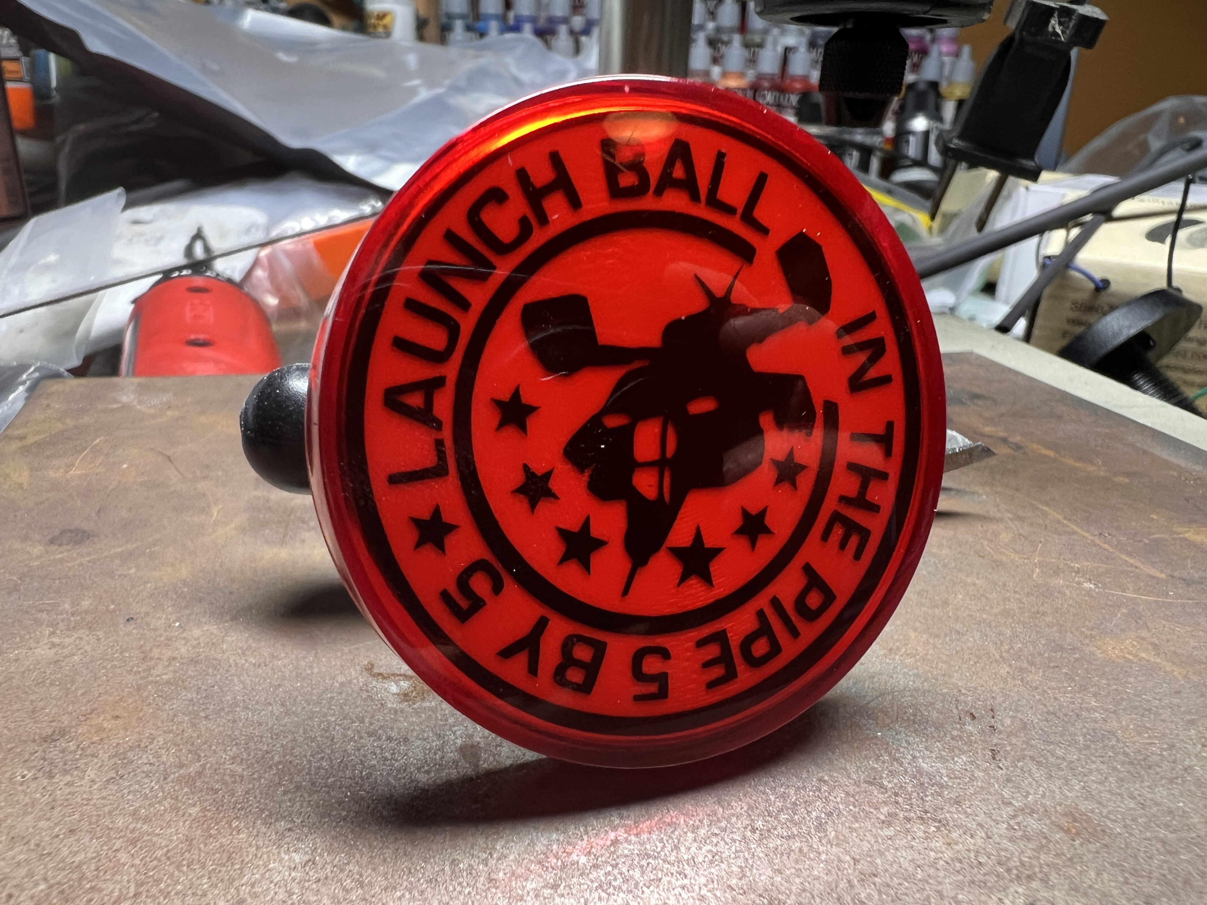 Pinball Launch Button Graphic Plate by Aurich | Download free STL model ...
