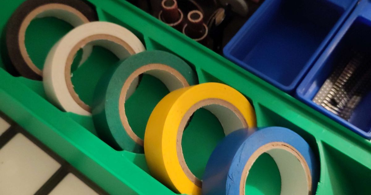 Gridfinity tape roll stand by Muvlon by Totally Safe Electronics ...