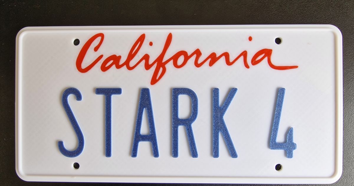 Stark 4 Licence Plate by Iain Willis | Download free STL model | Printables.com