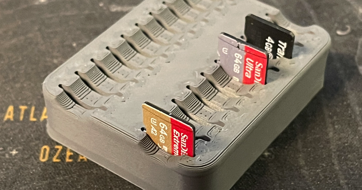 Micro SD Storage for 20 Cards by stoneburner | Download free STL model ...