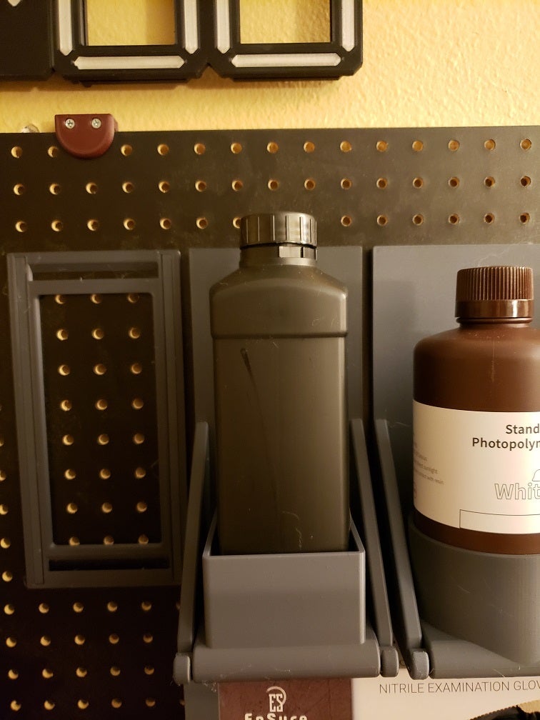 Modular Pegboard System - Resin Bottle Storage (Square Cup) by Arudinne ...