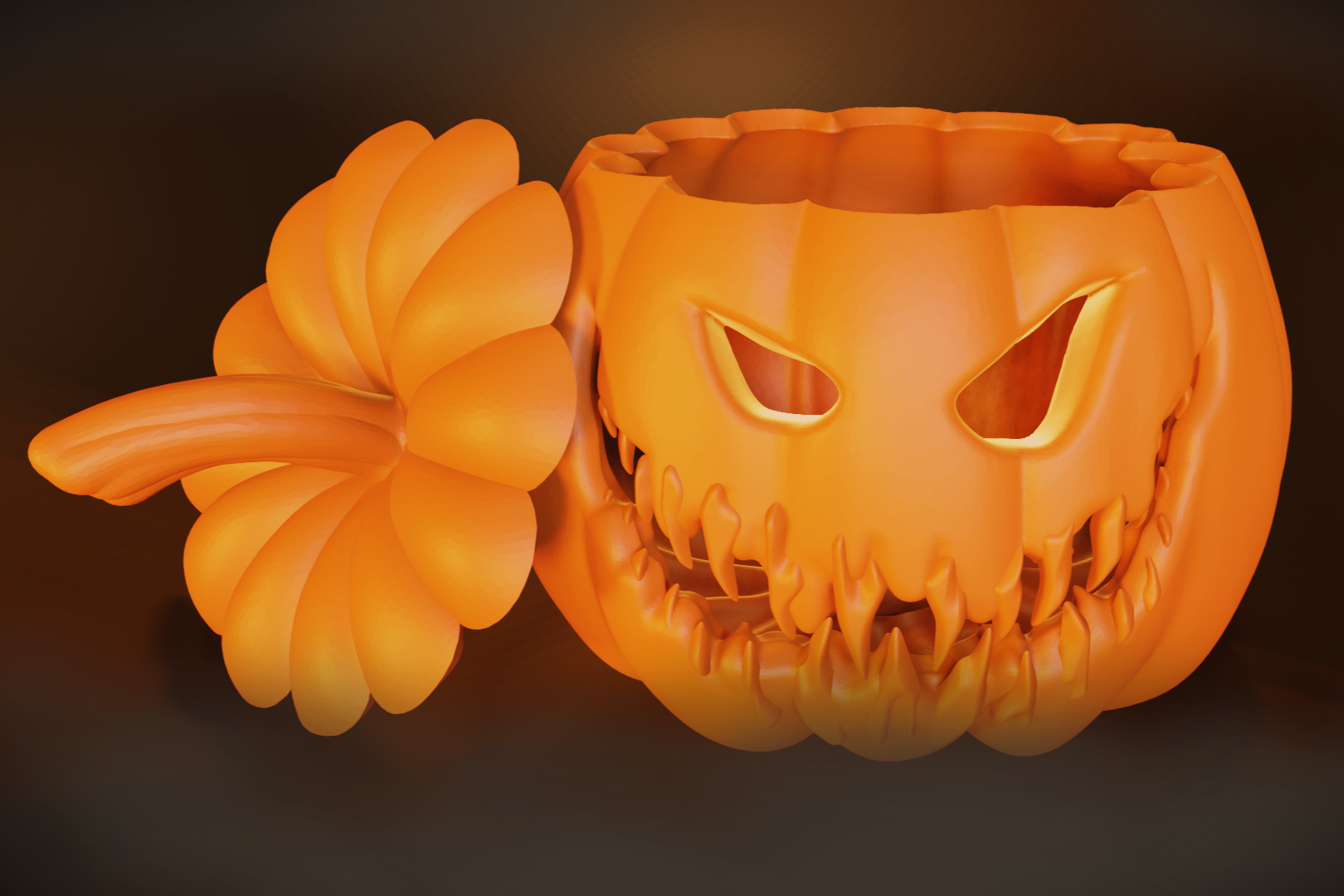 Pumpkin with teeth by gogo | Download free STL model | Printables.com