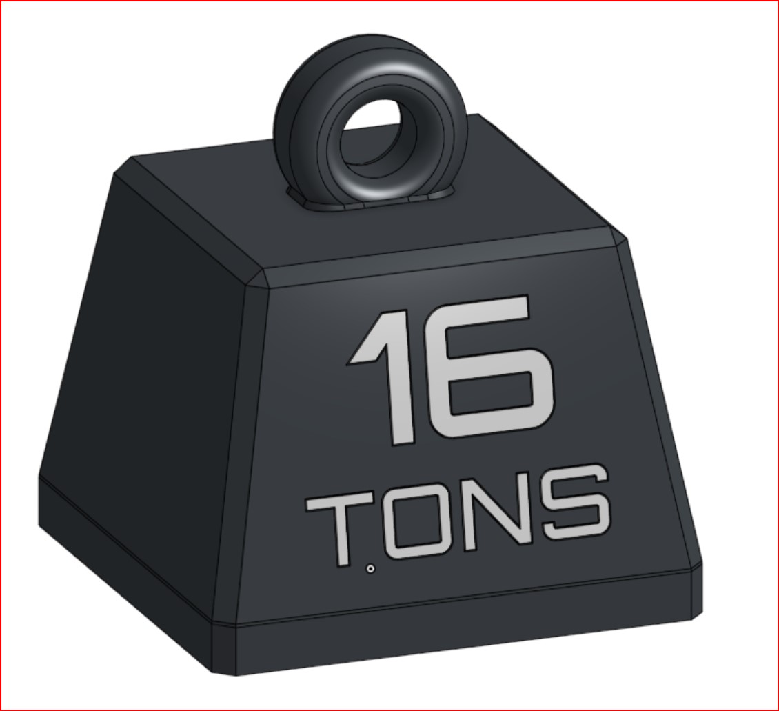 16 Ton Doorstop by esox | Download free STL model | Printables.com