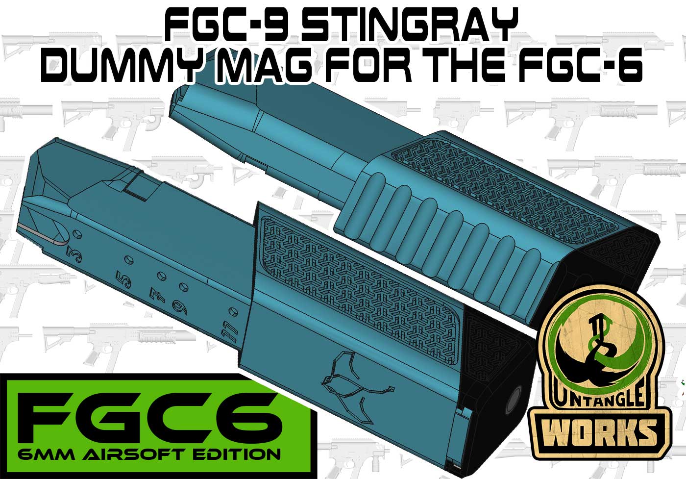 FGC-9 stingray Dummy mag for GGB airsoft or FGC-6 by UntangleWORKS | Download free STL model ...