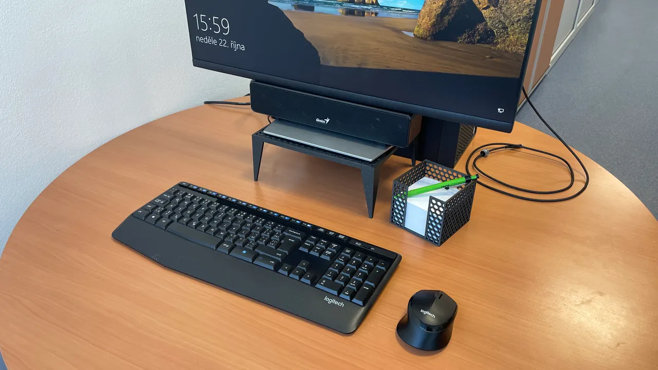Monitor stand - honeycomb design by ArgiCZ | Download free STL model ...