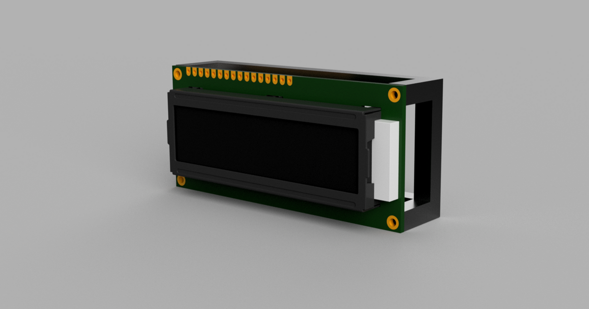 LCD 16x2 i2c holder by Gerber | Download free STL model | Printables.com