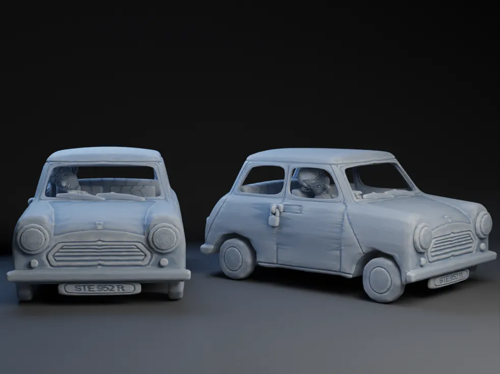 Mr Bean and His Mini by Peter Farell | Download free STL model ...
