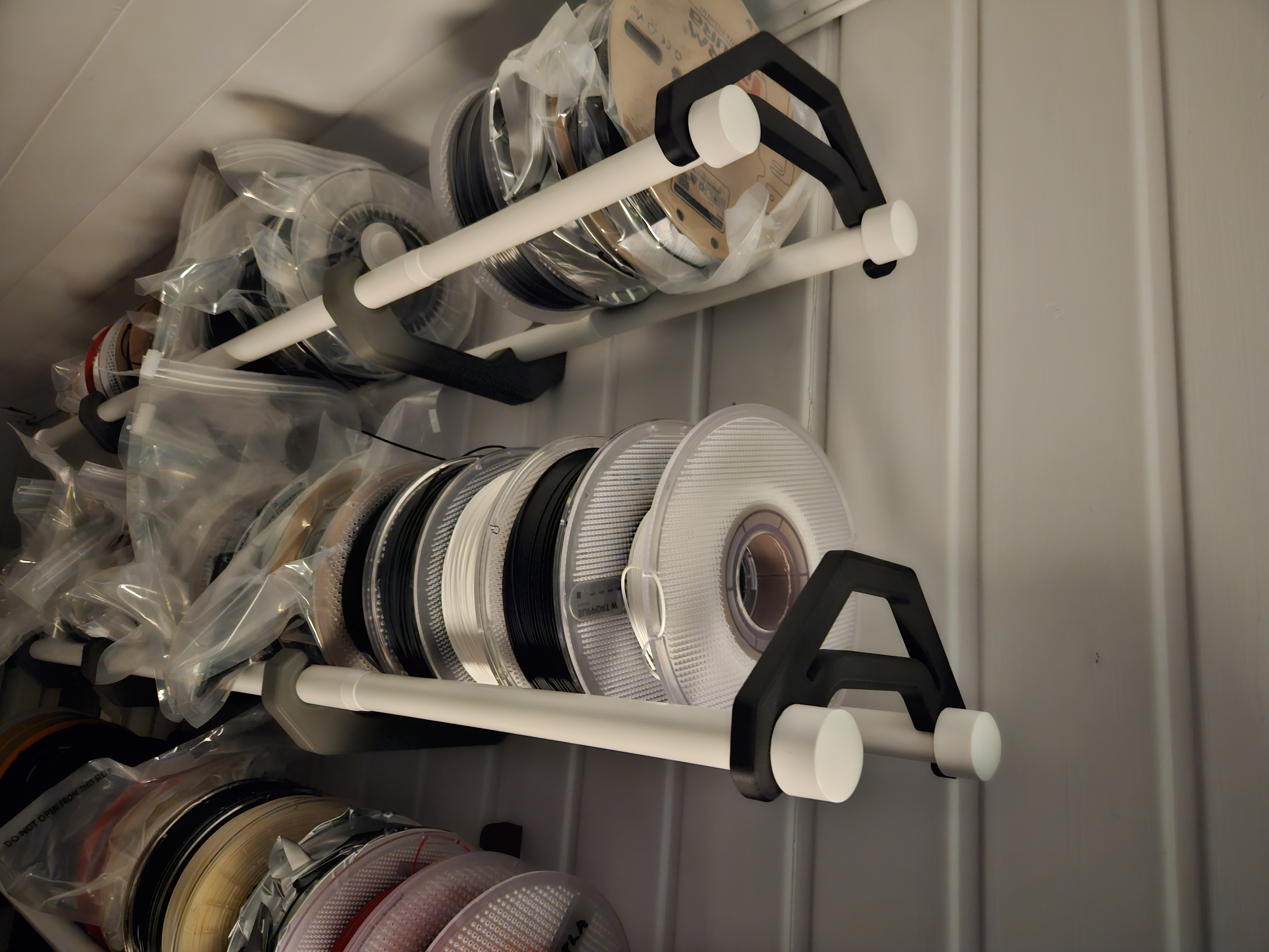 Wall Mount Filament Spool Shelf Bracket by Wolfie3D | Download free STL ...