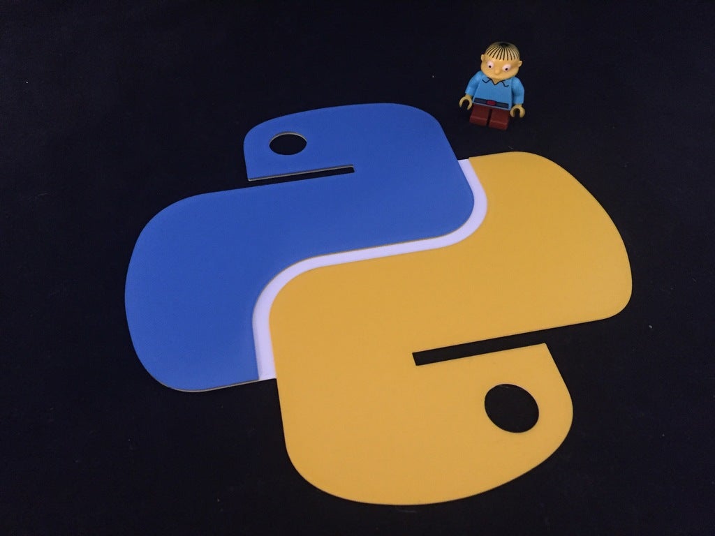 Python Logo 2D par Maeshmaker | Téléchargez gratuitement un modèle STL ...
