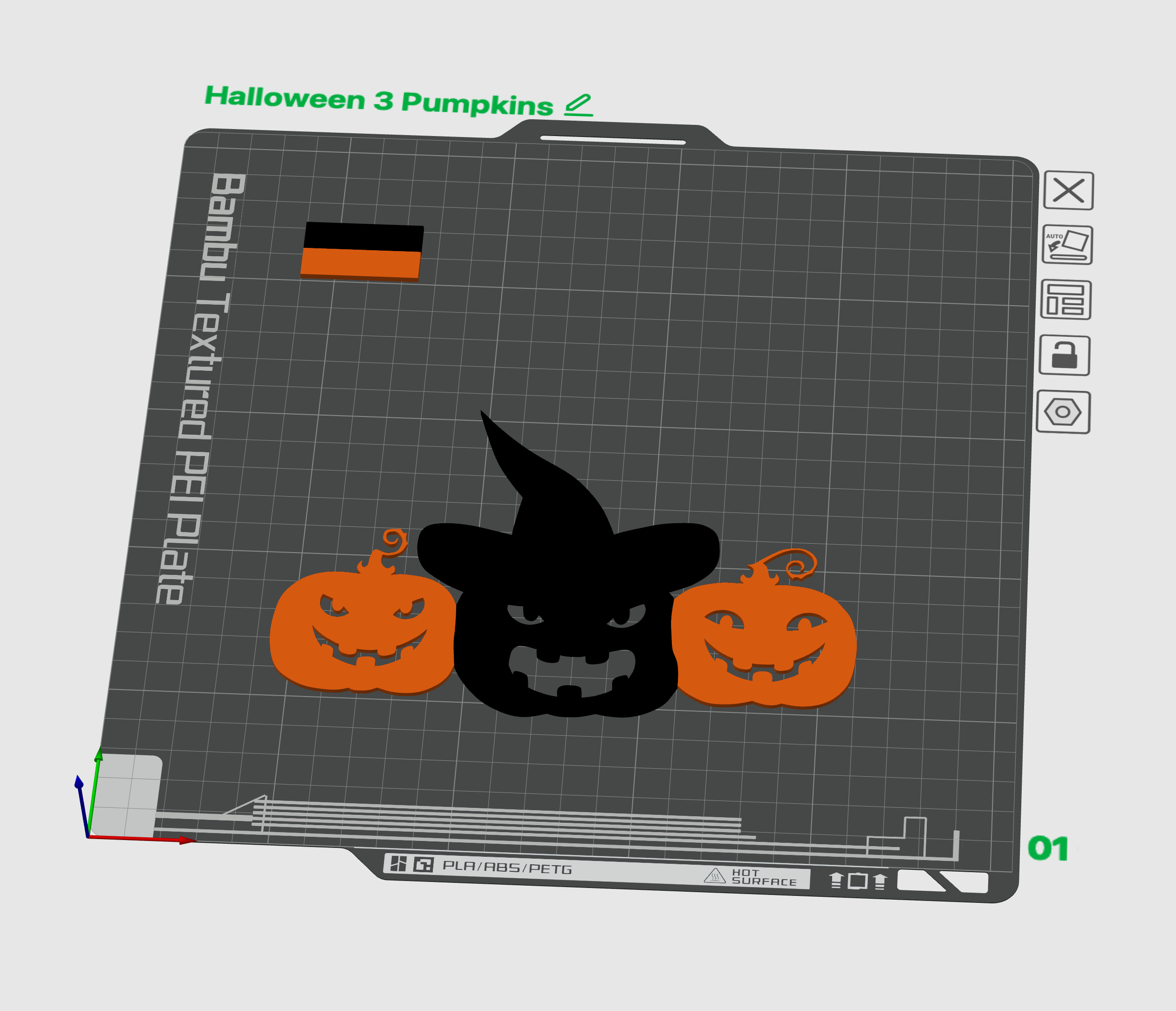 Halloween 3 Pumpkins by CutMaster | Download free STL model ...