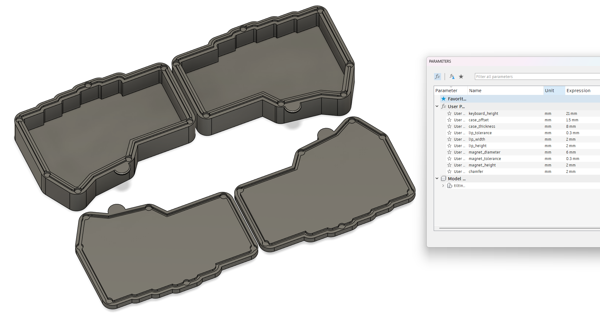 Customizable corne magnetic traveling case by Harcuri | Download free ...