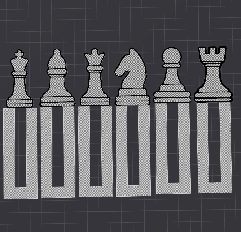 CHESS SET - BOOKMARKS by Sloth97 | Download free STL model | Printables.com