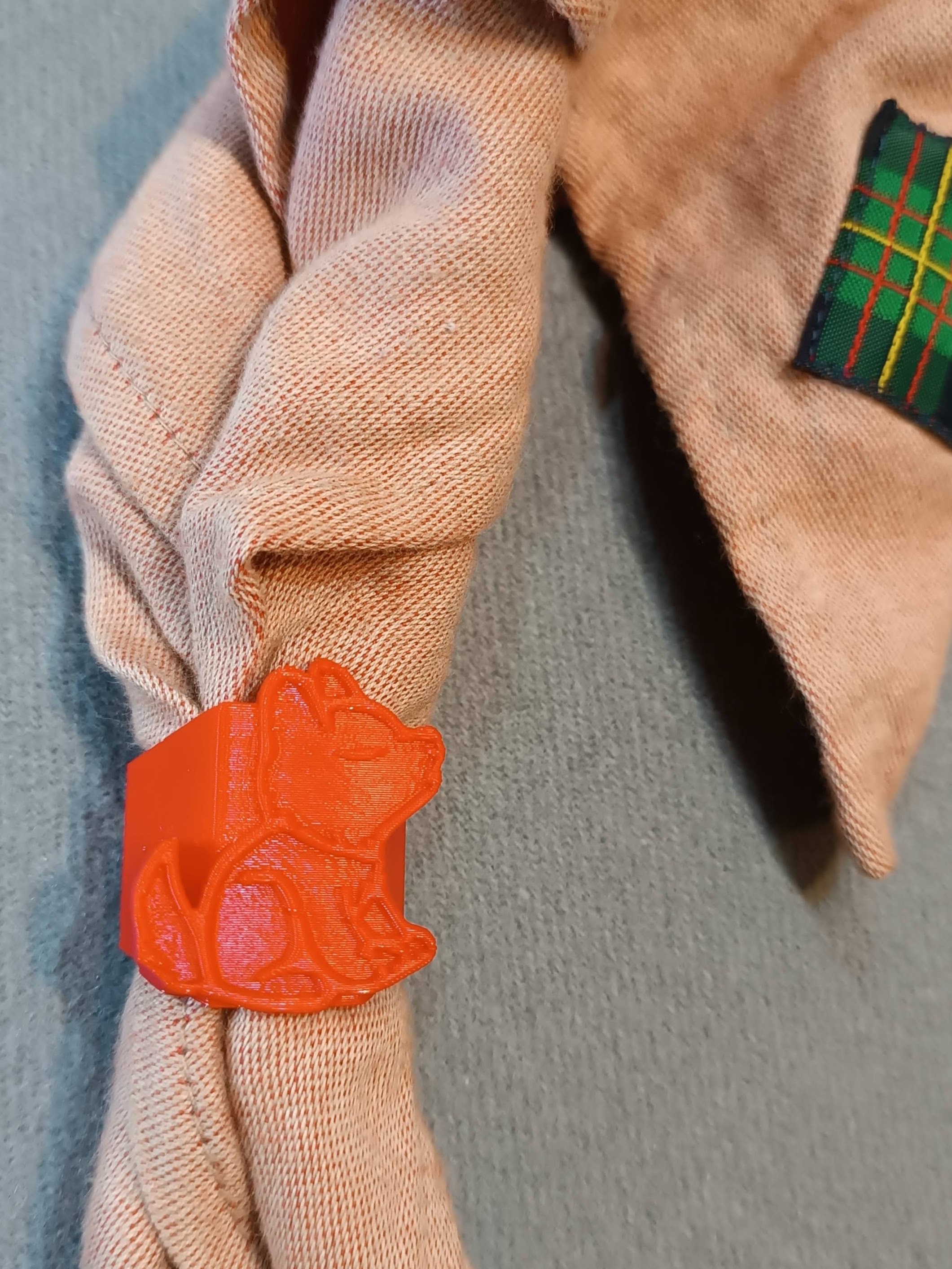 Gray Brother (Wolf pup) Scout woggle neckerchief scarfring - Canuto o ...