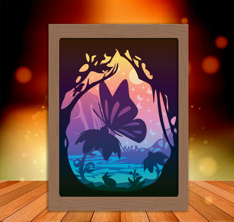 Butterfly lightbox by tecnoculebras | Download free STL model ...