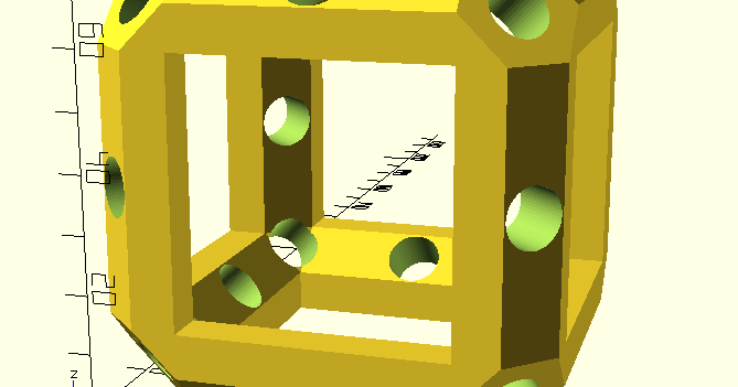 Customizable Cubic Frame (OpenSCAD) by Jason Englert | Download free ...