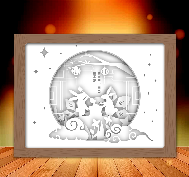 Mid Autumn Rabbit Light Box by tecnoculebras | Download free STL model ...