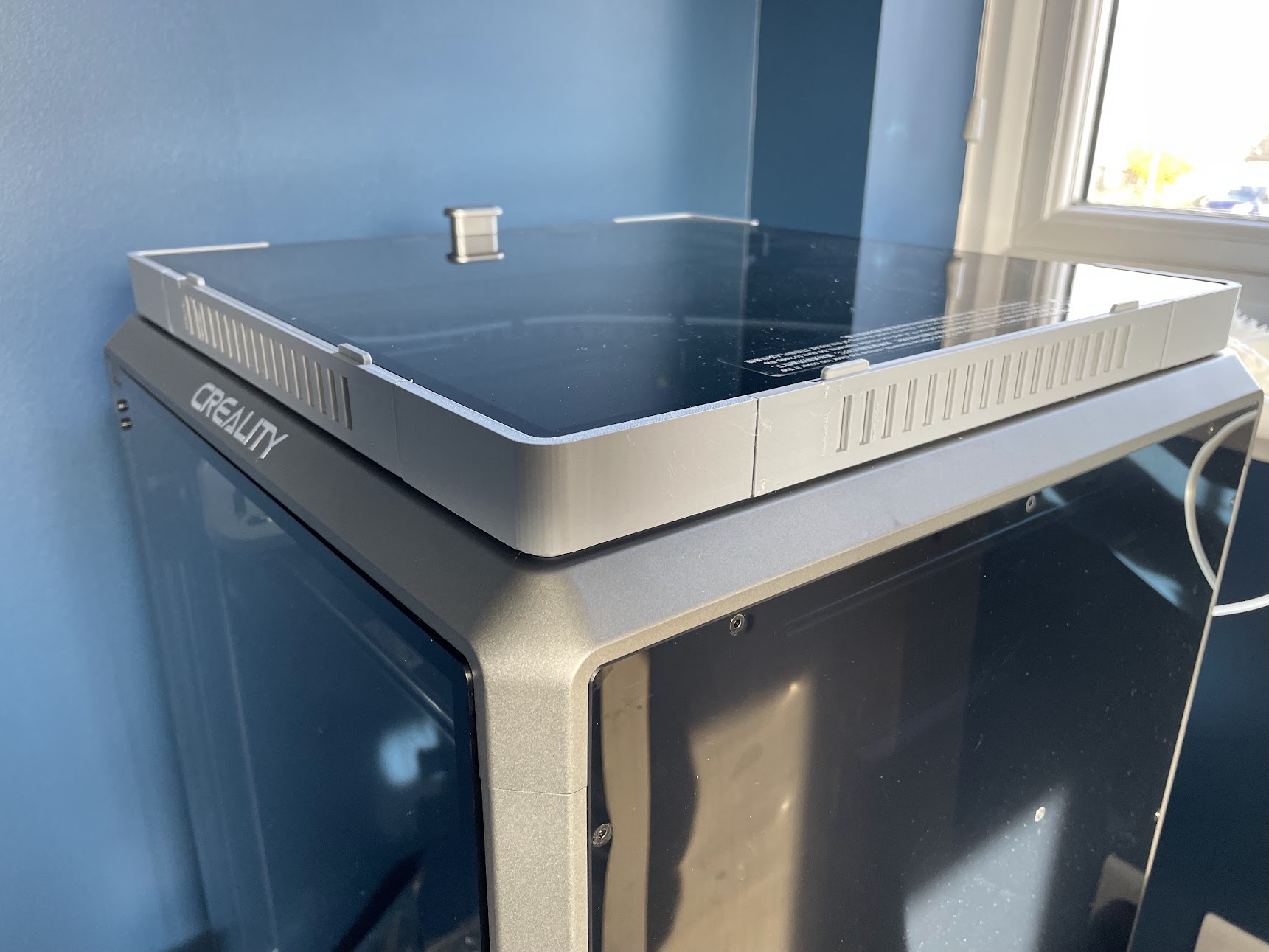 NorcoT Creality K1 Max Glass Lid Raiser (with Sliding Vents) by Tony F ...