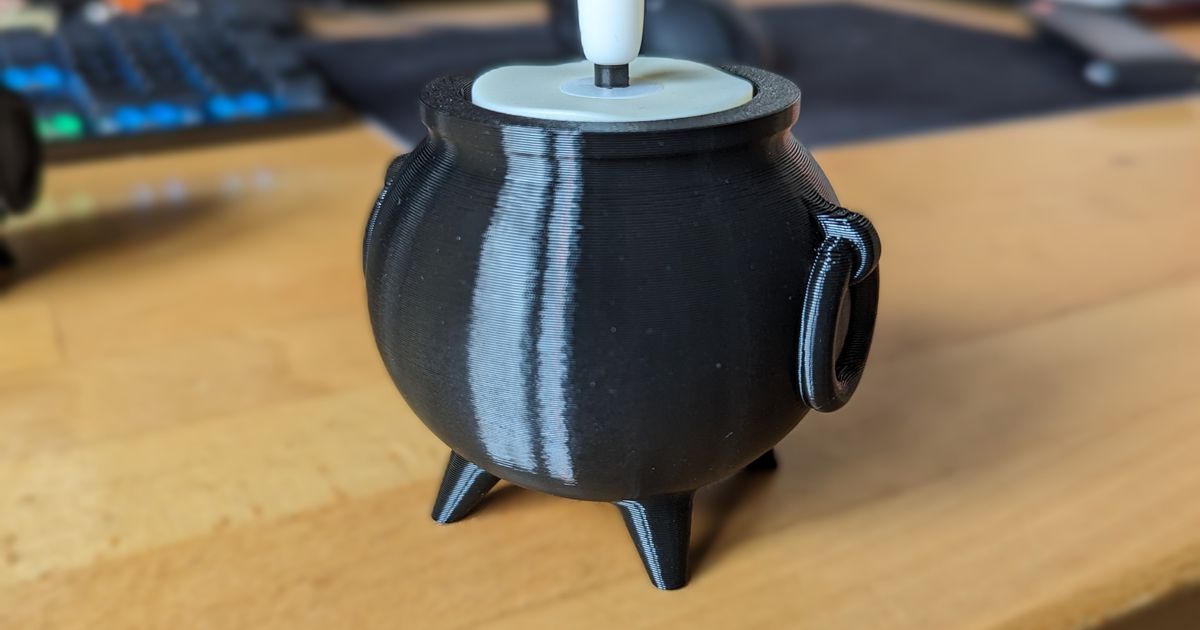 Cauldron for electric tea lights by SB | Download free STL model ...