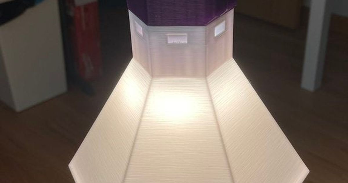 Hexagonal Hanging Lamp by manedpup | Download free STL model ...