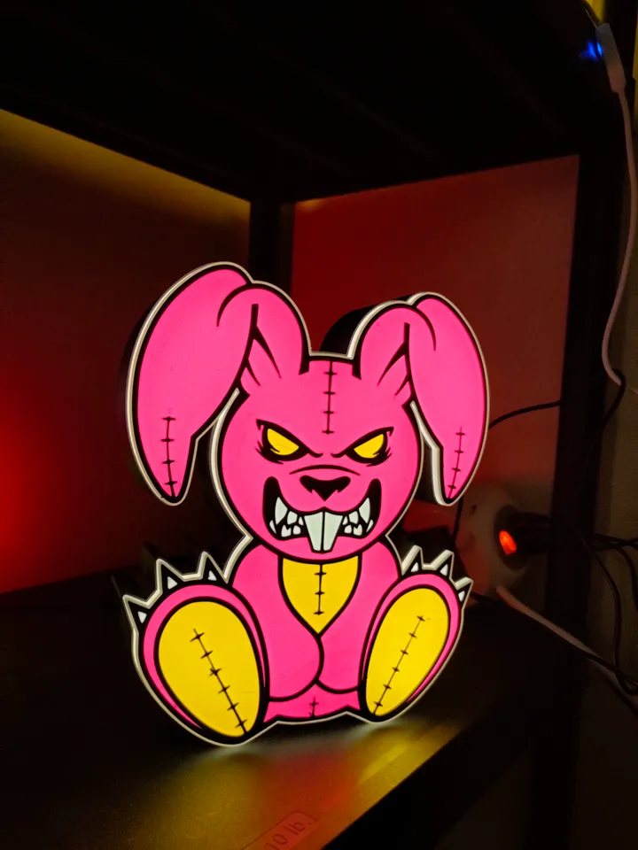 Horror Bunny Light Box by NotTooShabbyCreations | Download free STL ...