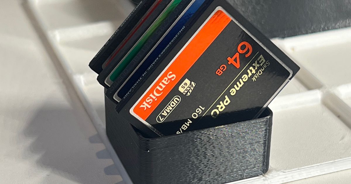 CF Card Holders for Gridfinity by Mat | Download free STL model | Printables.com