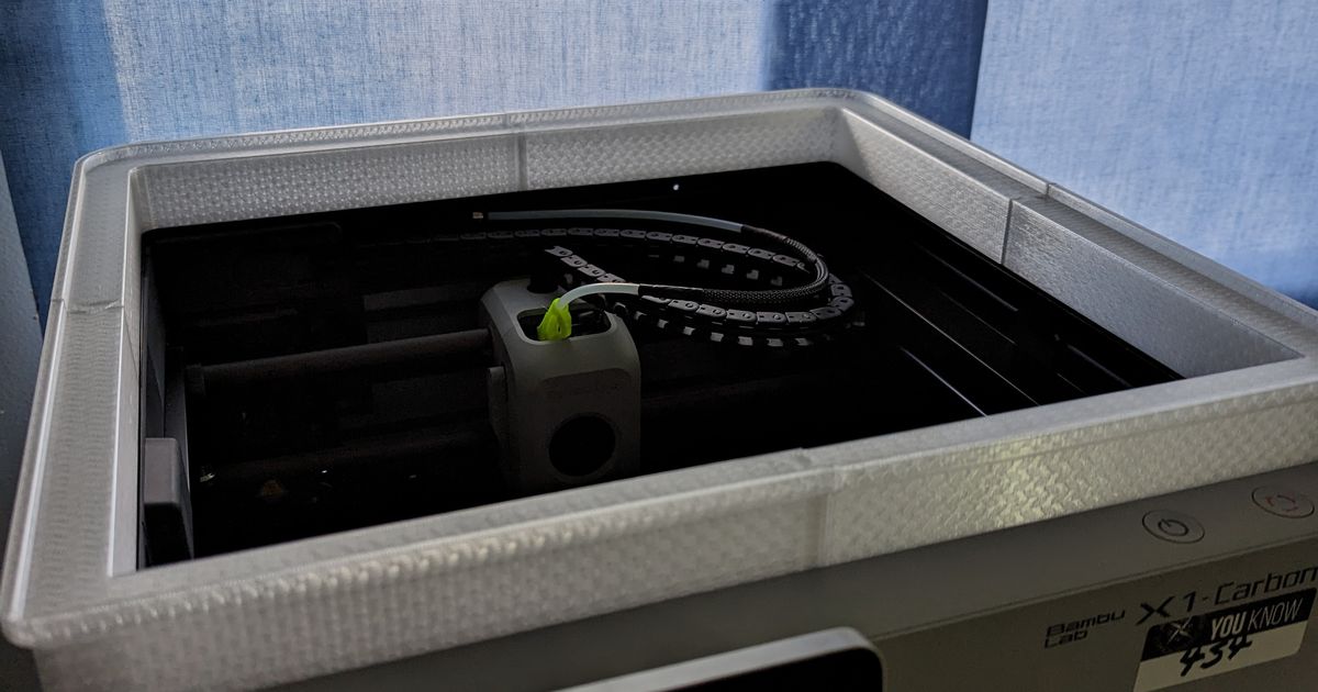 Plain lid riser for BambuLab X1C and P1S by CerialPhreak | Download ...