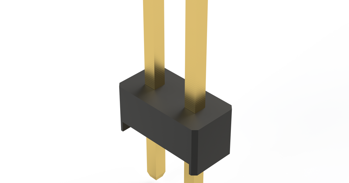 2x1 2.54mm Pitch Pin Header by Linja | Download free STL model ...