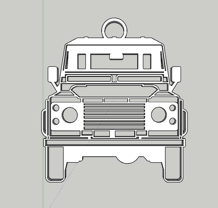 Defender Christmas tree ornament or keyring by ludovic chevallet ...
